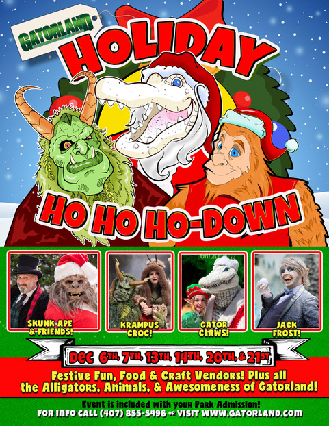 Enjoy Gatorland's Sixth Annual Holiday Ho, Ho, Ho-Down Christmas Event